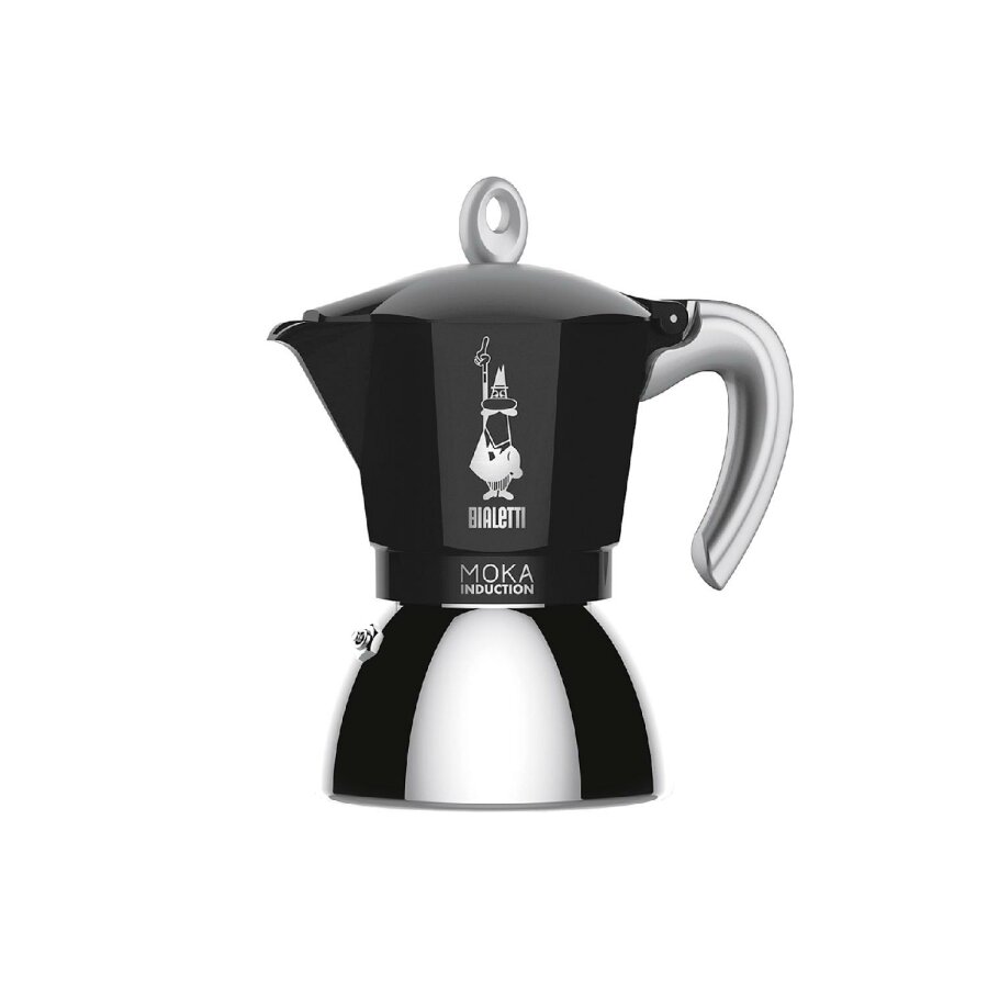 Bialetti 4 Tassen Espressokocher New Moka Induction schwa